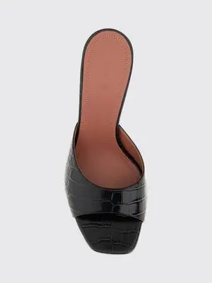 Amina Muaddi Lupita Croc-embossed Leather Mules