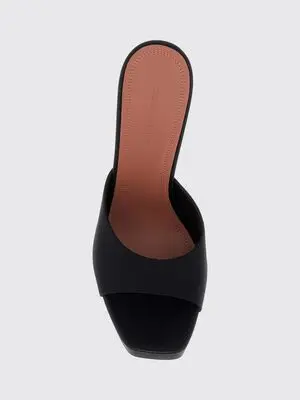 Amina Muaddi Dalida Satin Platform Mules With Spool Heel