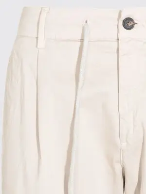 Eleventy Slim-fit Stretch-cotton Drawstring Trousers - Sand