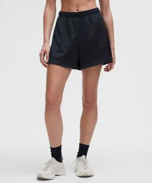 Lululemon Double-layered Mesh Mid-rise Short 5 - True Navy/autumn Rust