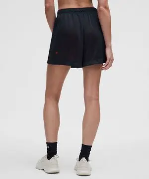 Lululemon Double-layered Mesh Mid-rise Short 5 - True Navy/autumn Rust