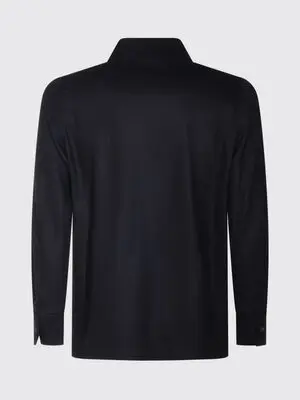 Eleventy Wool-blend Shirt Jacket With Patch Pockets