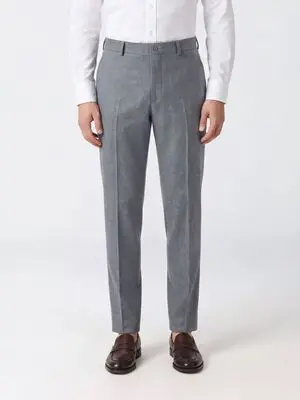 Eleventy Slim-fit Wool And Cashmere Chino Trousers - Grey