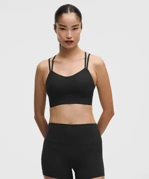 Lululemon Like A Cloud Ribbed Longline Bra - Black