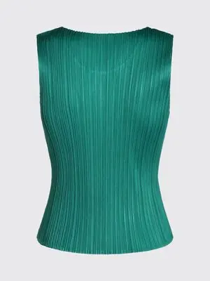 Issey Miyake Pleated Off-the-shoulder Top With Lace Inserts By
