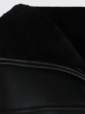 TOTEME Single-breasted Shearling Jacket With Wide Collar And Zip Closure By