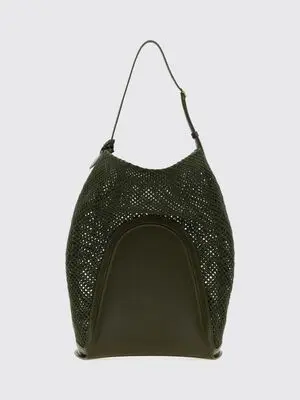 Alaïa Hip Perforated Suede Leather Bucket Bag