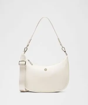 Lululemon City Essentials Small Shoulder Bag 3l - Light Ivory/silver