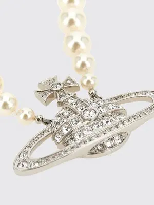 VIVIENNE WESTWOOD Orb Choker With Faux Pearls And Crystals