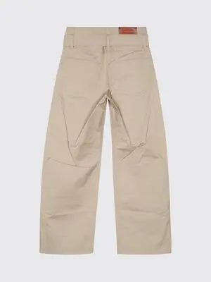 Acne Studios High-waisted Wide Leg Trousers In Organic Cotton With Five Pockets