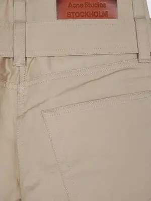 Acne Studios High-waisted Wide Leg Trousers In Organic Cotton With Five Pockets