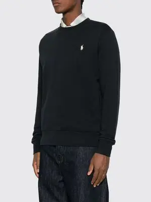 Polo Ralph Lauren Recycled Cotton Blend Crewneck Sweatshirt With Pony Logo - Black