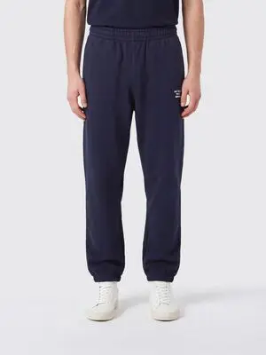 Drole De Monsieur Stretch Cotton Jogging Trousers With Logo - Blue