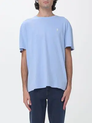 Polo Ralph Lauren Recycled Cotton Crewneck T-shirt With Embroidered Pony Logo - Blue
