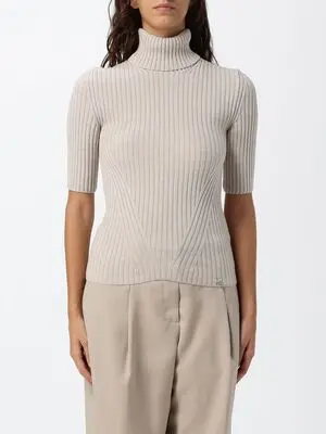 Herno Short-sleeved Slim-fit Turtleneck Jumper In Ribbed Virgin Wool