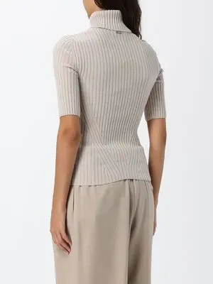 Herno Short-sleeved Slim-fit Turtleneck Jumper In Ribbed Virgin Wool