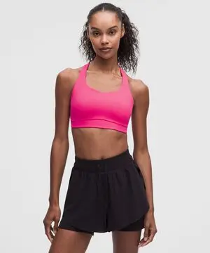 Lululemon Energy Bra Medium Support, B-d Cups - Flamingo Fun Tone