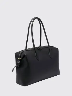 Yuzefi Large Brioche Grained Calfskin Leather Shoulder Bag With Double Handle