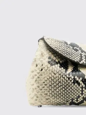 TOTEME T-lock Mini Python-print Leather Handbag With Single Handle - Ecru
