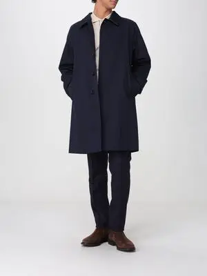 Burberry Knee-length Single-breasted Trench Coat In Cotton With Concealed Fastening