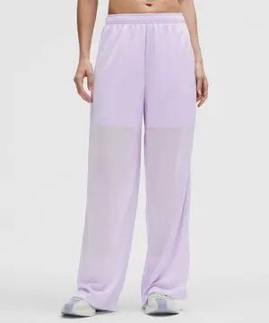 Lululemon Mesh High-rise Wide-leg Training Pant - Lavender Frost/elixir