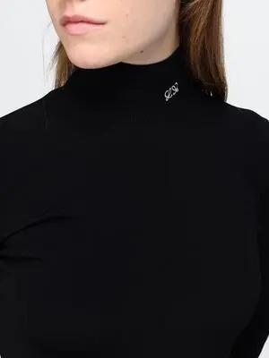 Loewe Slim Fit Viscose Turtleneck With Contrast Logo