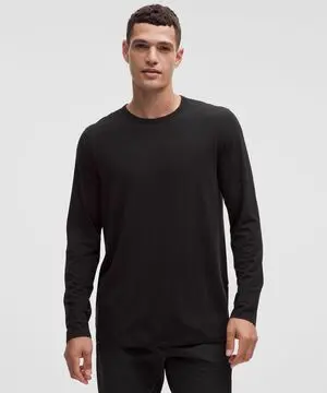 Lululemon Mile Maker Merino Wool-blend Long-sleeve Shirt - Black