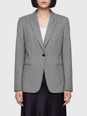 Alberta Ferretti Single-breasted Chevron Wool Blend Blazer