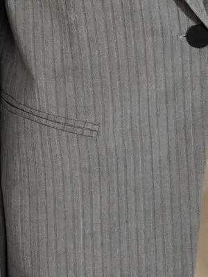 Alberta Ferretti Single-breasted Chevron Wool Blend Blazer