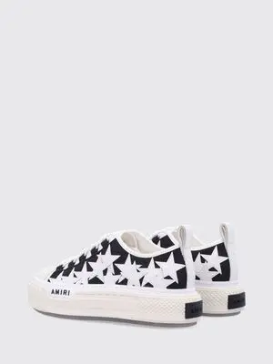 Amiri Stars Court Trainers In Canvas And Leather With Star Print And Platform Sole