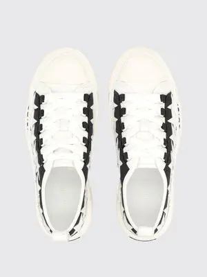 Amiri Stars Court Trainers In Canvas And Leather With Star Print And Platform Sole