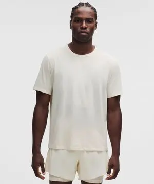 Lululemon Mile Maker Mesh Short-sleeve T-shirt - Light Ivory