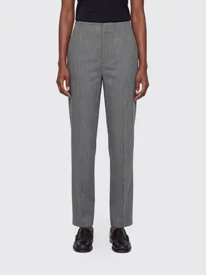 Alberta Ferretti Mid-rise Chevron Wool-blend Skinny Trousers