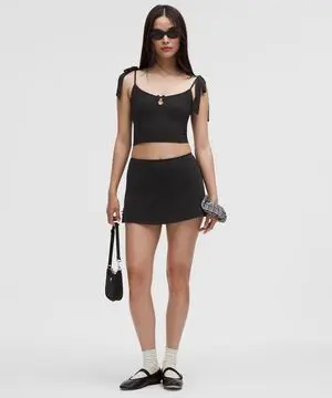 Lululemon Nulu Bow-detail Mini Skirt