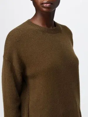Phoebe Philo Crewneck Jumper In Pure Cashmere With Dropped Shoulders