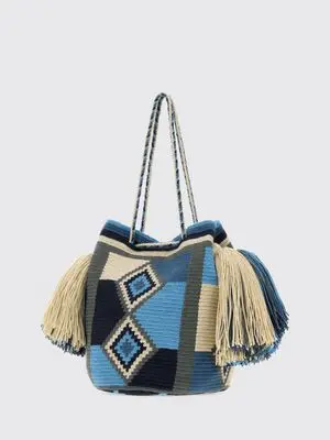 JW Anderson Wayuu Mini Bucket Bag With Tassels And Ethnic Pattern