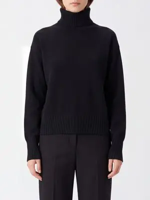 SEMICOUTURE Wool And Cashmere Blend Turtleneck Jumper With Ribbed Trim - Black