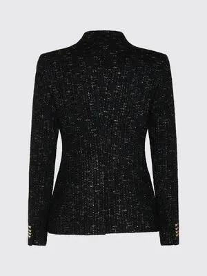 Tagliatore Double-breasted Slim Fit Tweed Blazer With Peaked Lapels