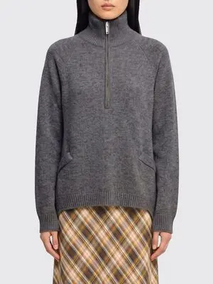 SEMICOUTURE Half-zip Wool Turtleneck Jumper With Ribbed Trims