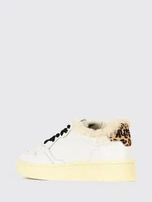 AUTRY Medalist Low Leather Sneakers With Shearling Lining And Suede Details - Multicolor