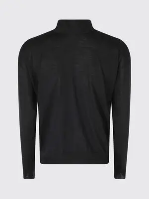ROBERTO COLLINA Wool Jumper With V-neck And Scarf Collar