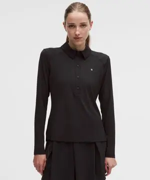 Lululemon Quick-dry Long-sleeve Polo Shirt - Black