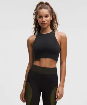 Lululemon Revealknit Cropped Tank Top - Black