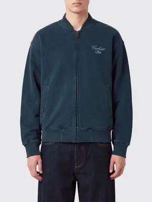 Carhartt Work In Progress Cotton Bomber Jacket With Embroidered Logo And Zip Closure
