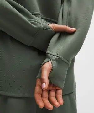 Lululemon Scuba Oversized Half-zip Hoodie - Willow Leaf