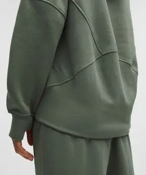 Lululemon Scuba Oversized Half-zip Hoodie - Willow Leaf