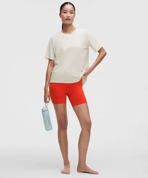 Lululemon Silkyappeal Tie-back Short-sleeve Shirt - Light Ivory