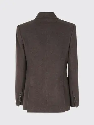 Eleventy Double-breasted Wool Blazer With Peak Lapels And Patch Pockets