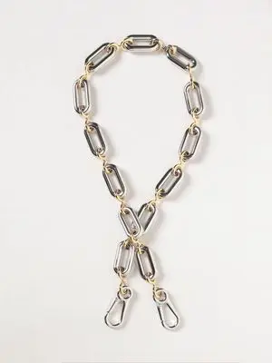 Loewe Donut Chain Strap In Metal With Engraved Lettering Logo - Silver