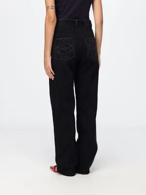 Loewe Anagram Mid-rise Straight Jeans In Denim With Embroidered Logo